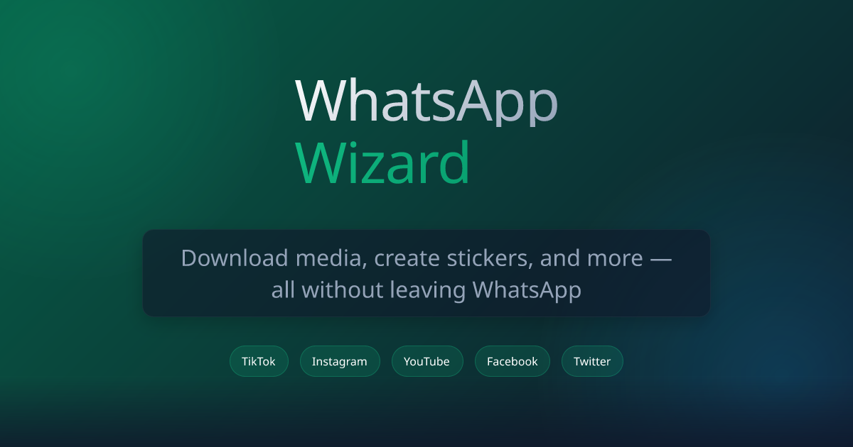 WhatsApp Wizard - Download Media & Create Stickers in WhatsApp